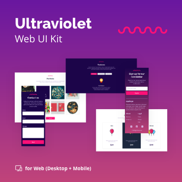 Ultraviolet Web UI Kit – XdKits